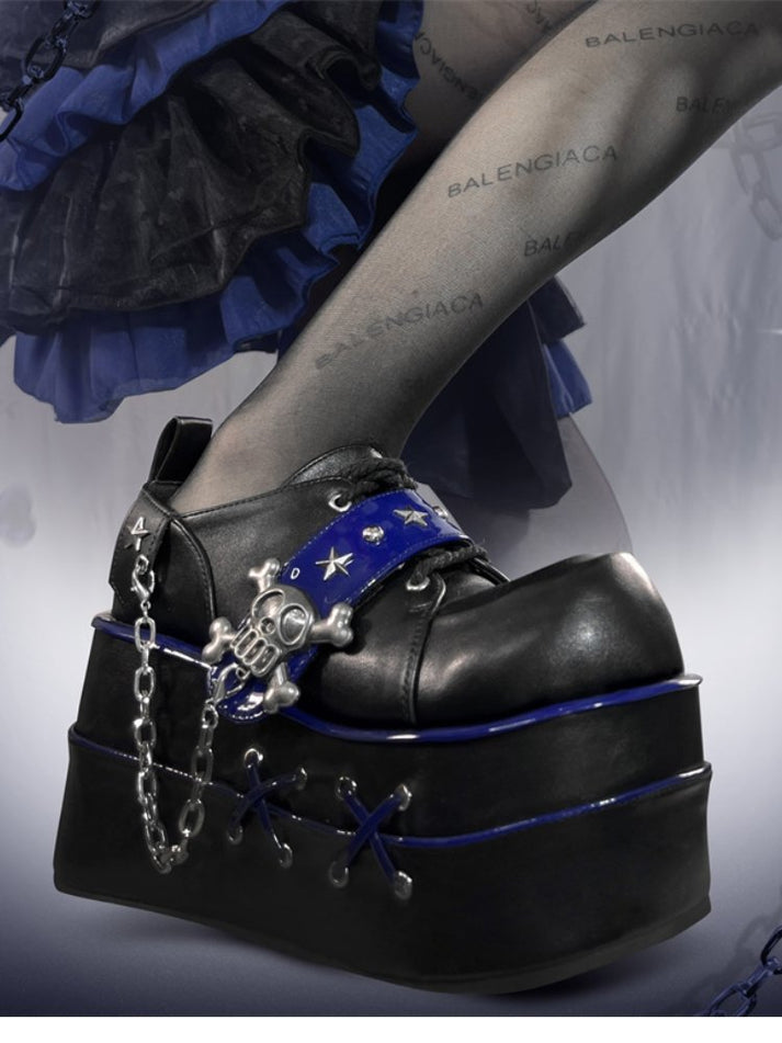 Cool punk skull platform shoes【s0000000003】 – SCULTURE（エスカルチャー）