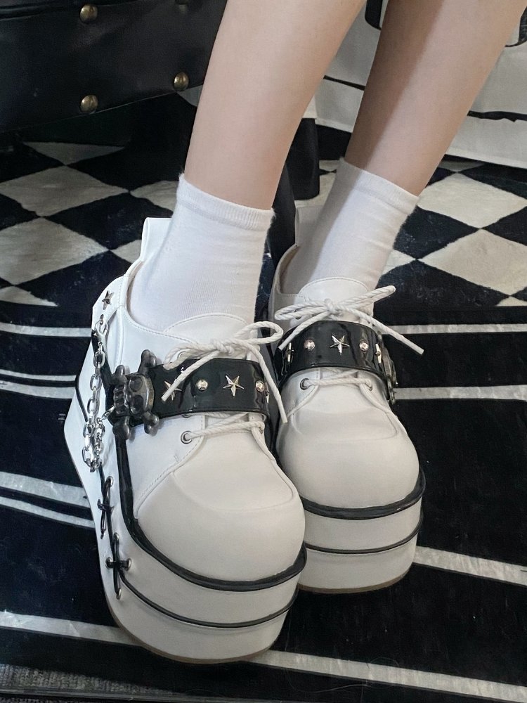Cool punk skull platform shoes【s0000000003】 – SCULTURE（エスカルチャー）
