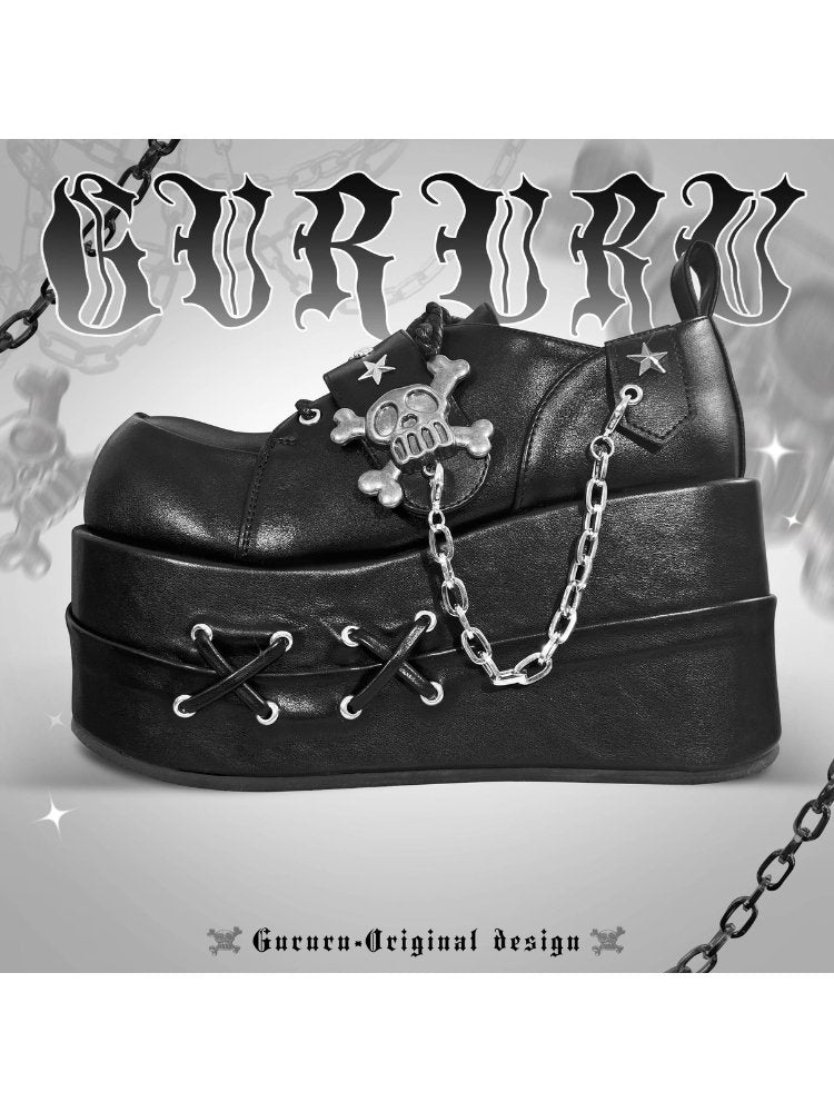 Cool punk skull platform shoes【s0000000003】 – SCULTURE（エスカルチャー）